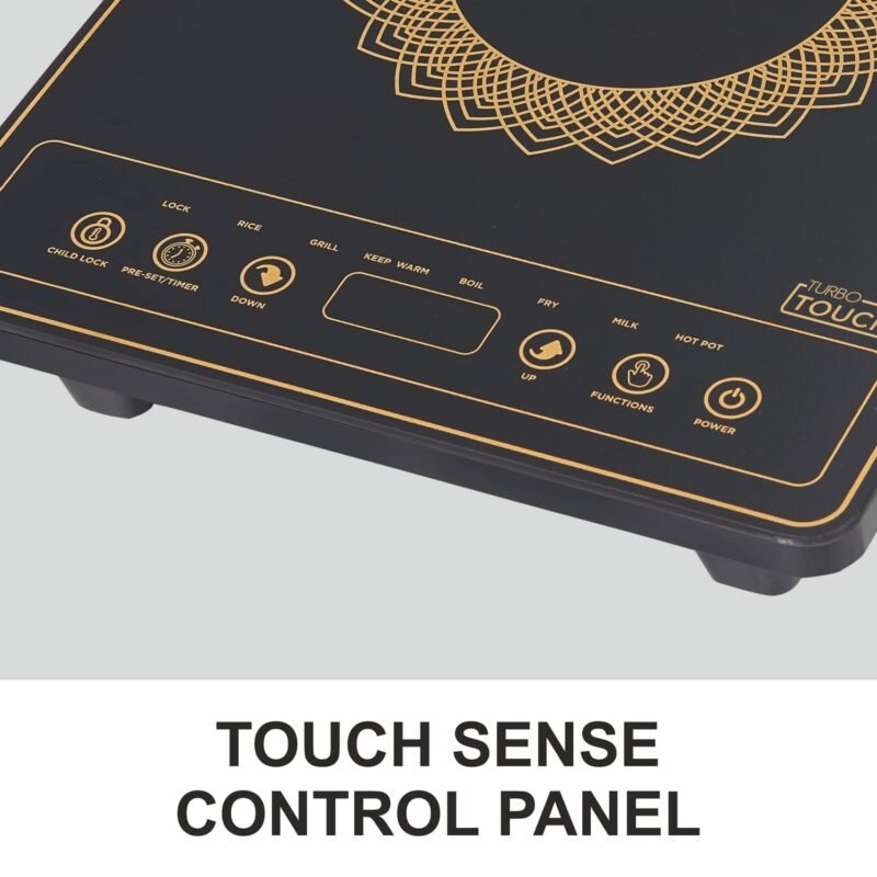 Butterfly Turbo Touch 1800W Induction Cooktop, Black, Sealed, 1 Burner ...