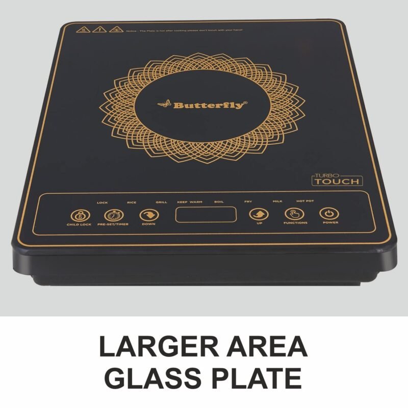 Butterfly Turbo Touch 1800W Induction Cooktop, Black, Sealed, 1 Burner ...